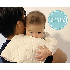 American Baby Company 2 Pack Waterproof Quilted Lap and Burp Pad Cover made with Organic Cotton Top Layer, 21" x 14"