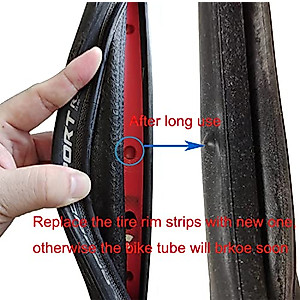 2 Pack Bike Inner Tire Tube 24x1.9/2.125 with Tire Levers and Rim Strips Liner, Schrader Valve 24" 24 Inch Bicycle Tire Tubes Tyre