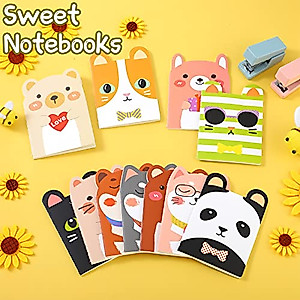 36 Packs Mini Cute Animal Notebooks Christmas Funny Cartoon Animal Notebook for Christmas Valentine's Day Gift School Office Party Favors