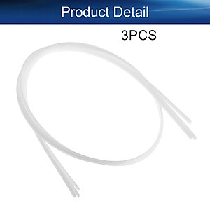 Bettomshin 3Pcs 3.28Ft Length PE Welder Rods Plastic Welding Rods, 0.2Inch Wide 0.1Inch Thick for Pipe Dustbin Fenders White
