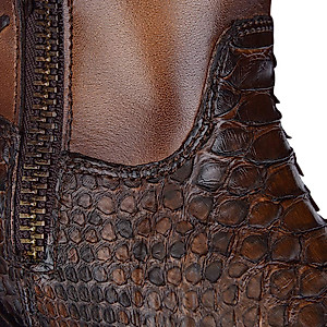 Cuadra Men's Boot in Genuine Python Leather and Bovine Leather with Zipper, 2T1EPH, Size 11