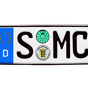 Stuttgart German Euro Plate with Seals - Random Characters