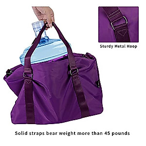 SMITH SURSEE Weenkender Bags for Women Men Travel Duffel Bag Sport Gym Bag with Wet Pocket Overnight Bag Carry on Bag for Airline Travel Tote Bags with Trolley Sleeve, Medium