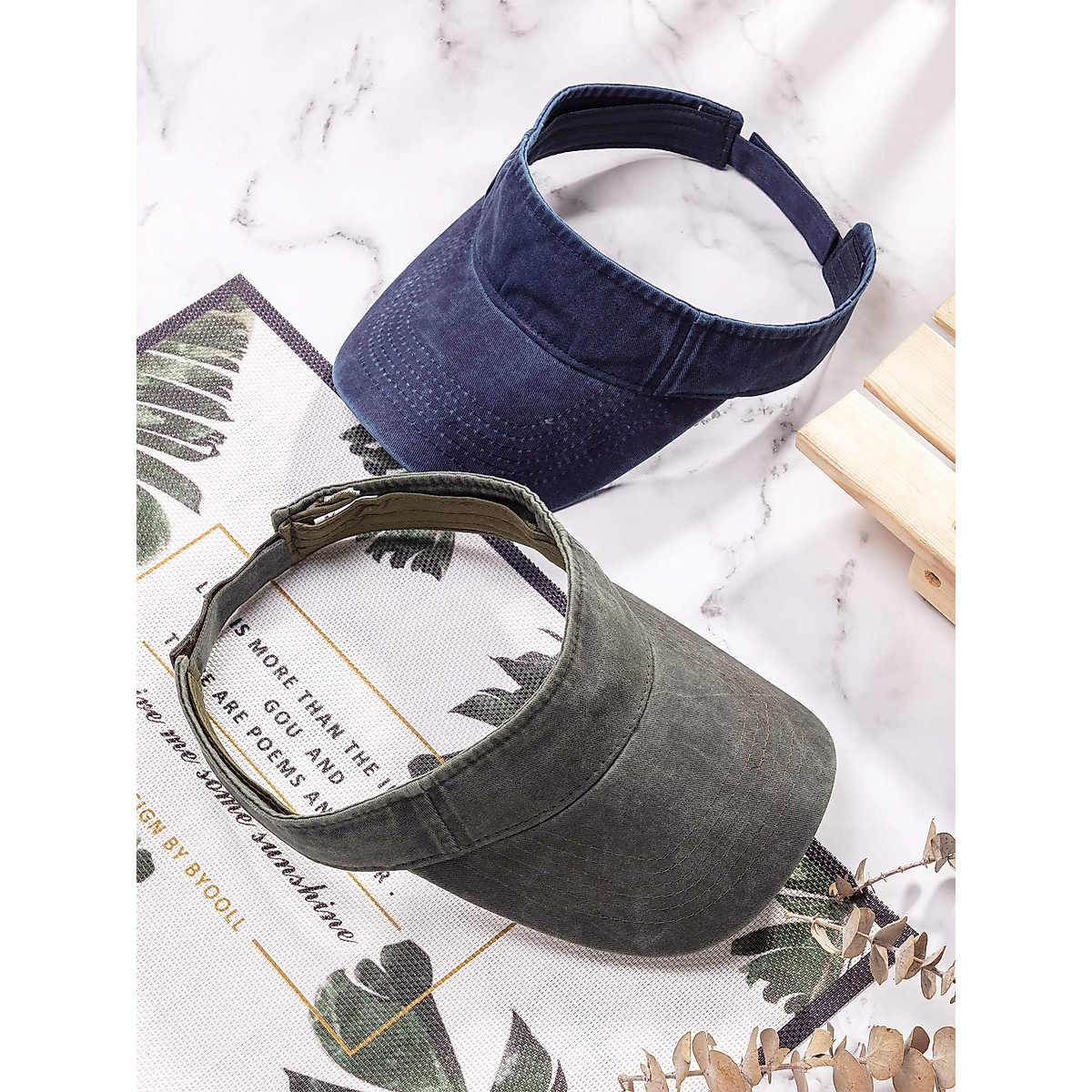 4 Pieces Sun Visor Sun Sports Adjustable Visor Sport Wear Athletic Visor Golf Hat for Men Women(Black, Wine Red, Dark Green, Blue)