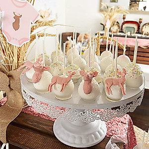 TOPZEA Set of 3 Cake Stands, 8" & 10" & 12" Round Cupcake Display Metal Dessert Cake Holders for Weddings, Birthday Party, Baby Shower, Anniversary, White