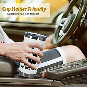 Icesip 20oz Funny Retirement Tumbler - Leakproof Stainless Steel Cup with Lid & Straw - Best Retirement Gift for Women, Men, Coworkers, Boss, Nurses, Doctors, Mom, Grandma