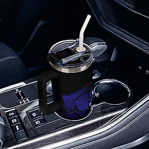 Rose Belizean Flag 40 Oz Tumbler with Handle And Straw Lid,Insulated Reusable Stainless Steel Travel Glass Mug 40 Ounces