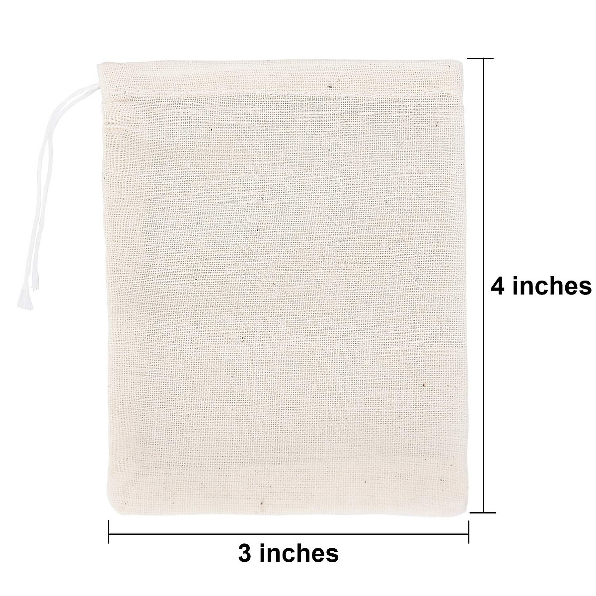 Tatuo 400 Pieces Muslin Bags Drawstring Pouch Gift Bags with Drawstring for Party Supplies Daily Use (6 by 4 Inch)