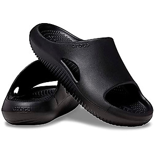 Crocs Unisex Mellow Slides Sandal, Black, 6 US Men