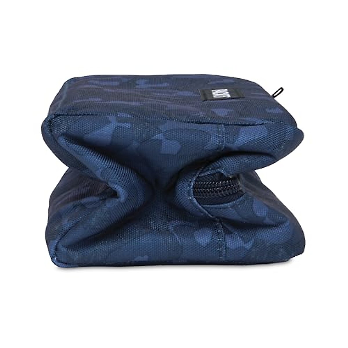 PackIt Freezable Snack Box, Heather Leopard Navy, Built with EcoFreeze Technology, Collapsible, Reusable, Zip Closure with Buckle Handle, Fresh Snacks on the go