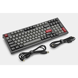 KPREPUBLIC Flesports FL980 Mechanical Gaming Keyboard Full RGB Backlit LED Computer Keyboard PBT Doubleshot keycap Hot Swappable Box Switch (Box Red Switch Edition x1, FL980 Keyboard x1)