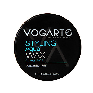 VOGARTE Hair Styling Aqua Wax for Men, Strong Hold & Shiny Finish, 3.52 oz