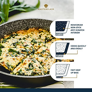 MasterClass Master Class Cast Aluminium Induction-Safe Non-Stick Frying Pan, 20 cm (8"), Grey