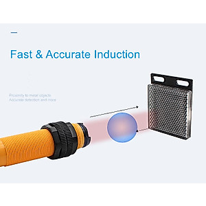 Fielect Photoelectric Sensors Diffuse Reflection Photoelectric Sensor Switch 300MA Detection Distance 30cm 3 Wires E3F-DS30C4 1pcs