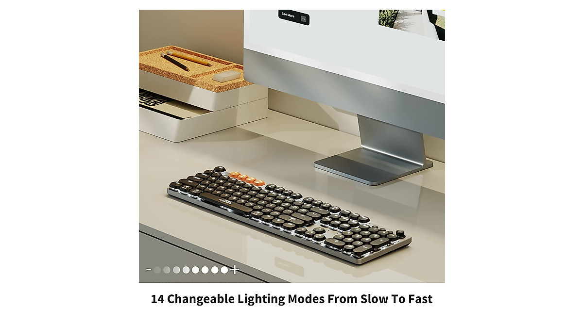 ProtoArc Mechanical K300 Backlit Bluetooth Keyboard and EM11 RGB ...