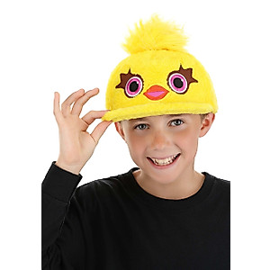 elope Disney Ducky Toy Story Fuzzy Cap - Faux Fur with Embroidered Features - One Size Fits Most - Yellow