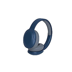 Bluetooth Headphones Over the Ear, Wired/Wireless Noise Cancelling headphones with Microphone, Hi-Fi Stereo Lightweight Comfortable Foldable Bluetooth Headsets for Pad Laptop PC Cellphone (Blue)