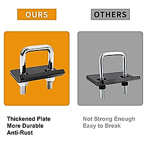 Hitch Lock Set Keyed Alike, 5/8" Dia Locking Hitch Pin Fits Class III, IV, V Receivers, Anti-Rattle Hitch Tightener for 1.25" and 2" Hitches, 1/4" Dia Trailer Coupler Lock for Tow Boat RV Truck