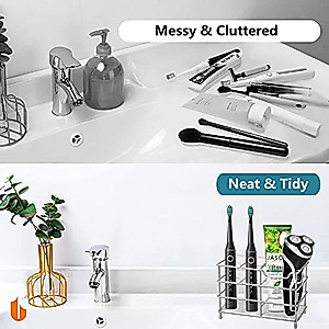 304 Stainless Steel Toothbrush Holder and Wooden Soap Dish Bundle