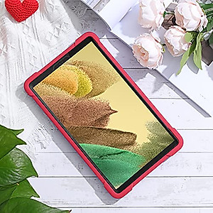 KIQ Guardian Series Samsung Galaxy Tab A 8.4 Case SM-T307 SM-T307U SMT307 2020 Kickstand Hard Durable Rugged Protective Cover W/Handle Shoulder Strap for Samsung Tab A 8.4 - Black Red