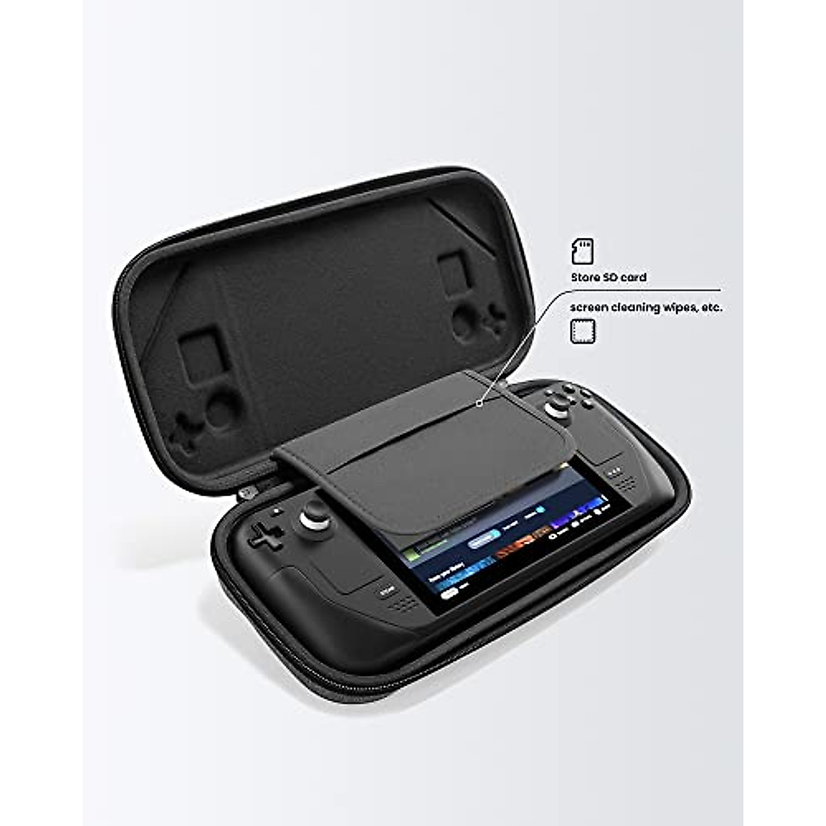 tomtoc Carrying Case Compatible with Steam Deck, Protective case, Hard Portable Travel Carrying bag for Steam Deck Console & Accessories, Shockproof, Travel friendly