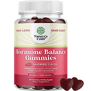 Hormone Balance for Women of All Ages - PMS Gummies and Cycle Support Supplements for Women with Vitamin B6 and Dong Quai Gummy Vitamin - Menopause Relief Mood Support Supplement PMS Support for Women
