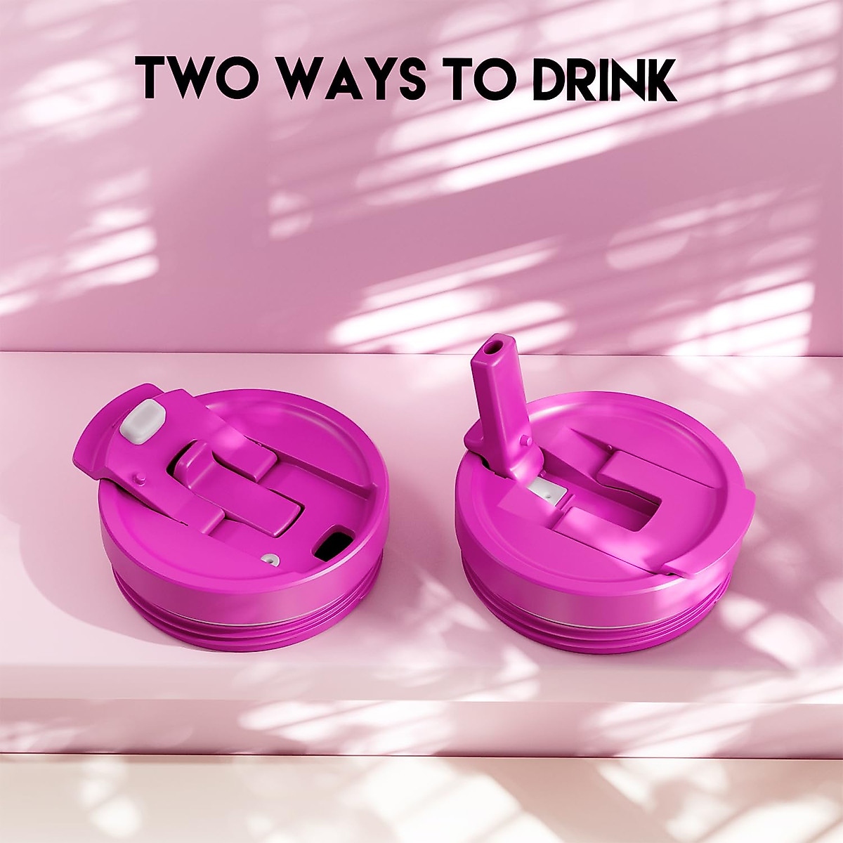 Meoky 32 oz Tumbler with Handle and Flip Straw, 100% Leakproof Tumbler with Lid and Straw, Stainless Steel Insulated Cup, Cupholder Friendly, Keeps Cold for 24 Hours (Celebration)