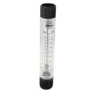 uxcell 2-20GPM Water Tube Design Liquid Flowmeter Measure 1"PT Dia Input
