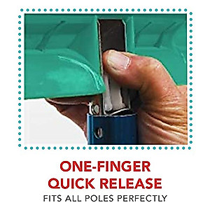 Sweepease 654367706282-SS/Combo-18 Stingray 18" SS/Poly Pool Brush Sticks to Walls and Floor Every Time, 18" x 2.5" x 6.6", Bright Green/Royal Blue