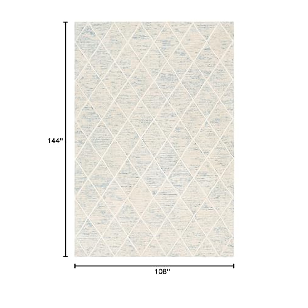 Mark&Day Area Rugs, 9x12 Miette Modern Ice Blue Area Rug, Blue Cream Carpet for Living Room, Bedroom or Kitchen (9' x 12')
