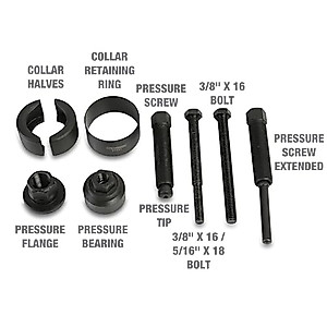 OEMTOOLS 37031 Power Steering Pulley Puller and Installer Kit, Removes and Installs Power Steering Pump Pulleys on Most Domestic Vehicles, Ford, GM, VW , green