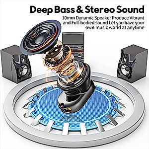 Wilbur Active Noise Cancelling Wireless Earbuds, Bluetooth Ear Buds Immersive Deep Bass ENC Earphones,IPX5 Waterproof Clear Call with 4-Mic ANC Headphones Compatible for iPhone & Android,for Workouts