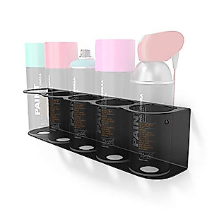 Koova 5 Aerosol Spray Can Holder | Easy Install Wall Mount | Heavy-Duty Powder Coated Steel Storage Rack for Garage & Home | Craft Workspace Paint Bottle Organizer | Hardware Included | USA Made