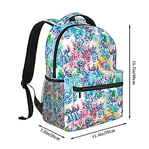 Eidolon Artsy Stitch Backpack Girl's Boy's 16 Inch Lightweight Casual Double Strap Shoulder School Bookbag Water Resistant Fits Laptop
