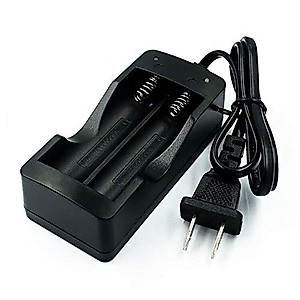 Sunigo Rechargeable Battery Charger, AC 110V 220V Dual Charger for 18650 3.7V 4.2 Rechargeable Li-Ion Battery 2 Slot Battery Holder case