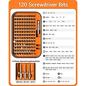 Precision Screwdriver Set, Laptop Repair Tool Kit, Kingsdun 130 in 1 Professional Computer Magnetic Screwdrivers Kit with 120 Bits Torx Star Screwdriver for PC, Xbox, Phone, Switch, Rc Car DIY