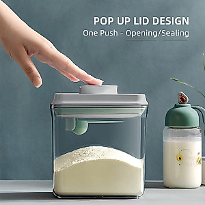 Haivebo Formula Container Dispenser 1700ml / 1.85qt Airtight Formula Container with Scoop Scraper Bpa Free Food Storage Container Non Slip Large Capacity