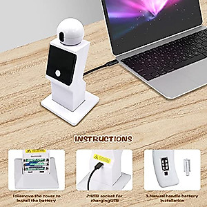 PKNOVEL Automatic Cat Toy Interactive Cat Toys- Rechargeable Random Move Interactive Glowing Cat Toy, Interactive Cat Toy for Indoor Kitten/Dog/Puppy, Handle Control Cat Red Dot Exercise Toy