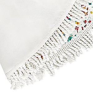 Small Christmas Tree Skirt Christmas Tree Cute Bull,30 Inch Tree Skirt for Christmas Holiday Party Decoration,Rustic Tree Skirts Mat Home Indoor Outdoor Ornaments