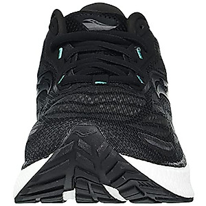 Saucony Women's Triumph 19 Running Shoe, Black/White, 9