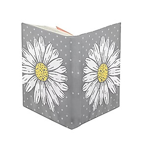 KUIFORTI Daisy Book Covers for Paperback,Boys Girls Notebook Hardcover Protector Book Pouch Sleeves Textbook Jackets for Home School Office Book Accessories
