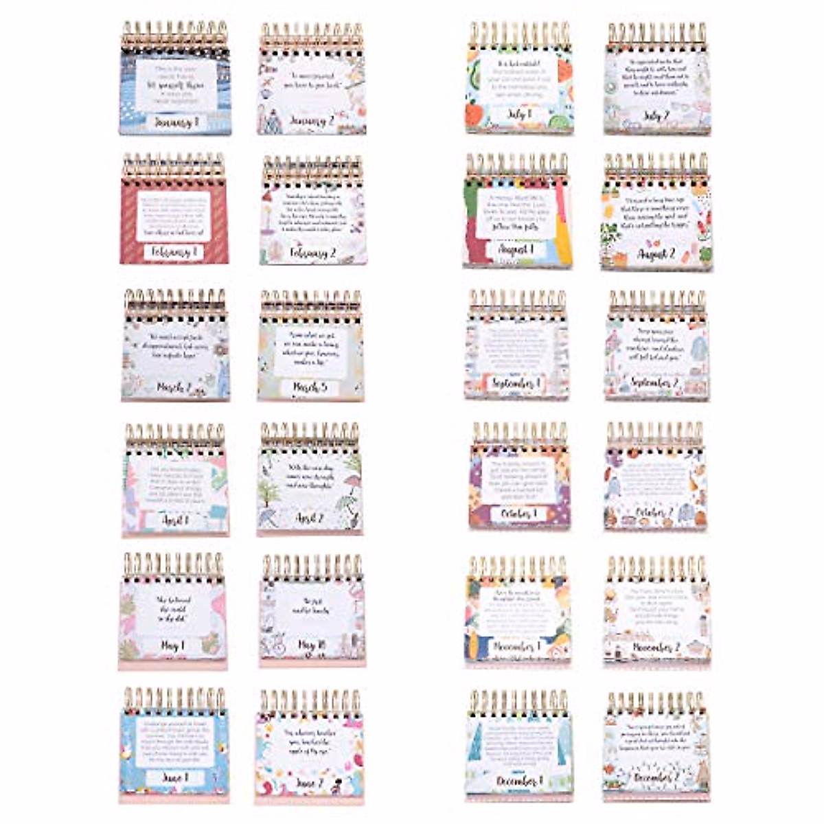 bloom daily planners Undated Perpetual Desk Easel - Religious Inspirational Standing Desktop Flip Calendar - Page a Day - (5.25" x 5.5") "She Believed She Could So She Did" by Writefully His