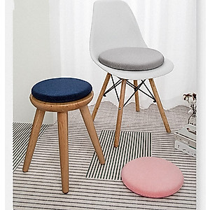 Round Stool Cushion Memory Foam Round Chair Cushion/ Seat Cushion Anti-Slip Soft Round Chair Pad ( Color : Light Gray , Size : 28cm(11inch) )