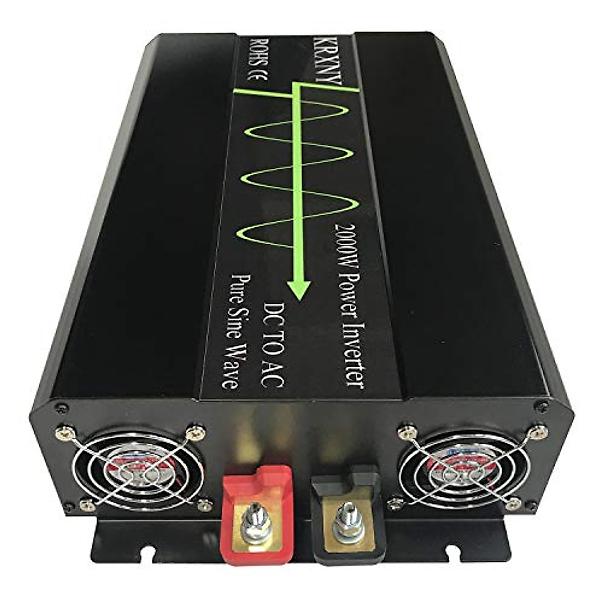 KRXNY 2000W 24V DC to 120V AC 60HZ Pure Sine Wave Off Grid Home Solar Power Inverter Converter with USB Port LCD Display