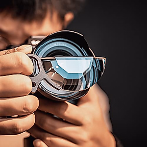 JINGLIANG 80mm Handheld Subtle Kaleidoscope Filter, Special Effects Filter, Optical Glass Prism, Photographic Video SLR Camera Accessories