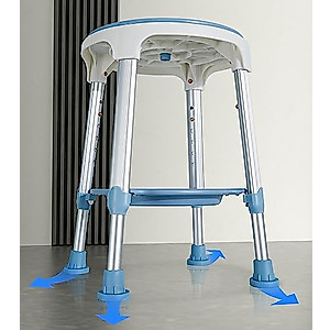 Realunisence Shower Chair for Inside Shower Swivel Shower Stools 300lb Adjustable Bathtub Chair Tool-Free Assembly Tub Seat Bench with Storage Tray for Seniors Elderly Handicap Disabled Blue