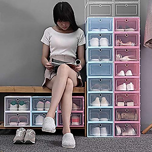 FRIDG Really Useful Boxes, Really Useful Organiser, Storage Boxes in a Clear Plastic Organiser and Clear Boxes Transparent Stackable Storage Box Shoes Drawer Case Organizer White M