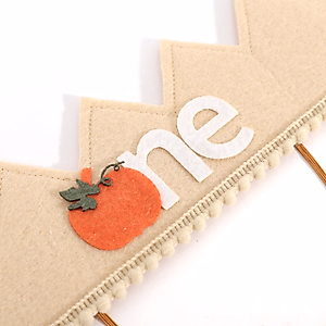 Pumpkin 1st Birthday Crown Hat - Little Pumpkin First Birthday Crown, Pumpkin Theme Birthday Decoration, Thanksgiving Day Birthday Party Supplies, Baby Boy/Girl Fall Birthday Cake Smash Photo Prop