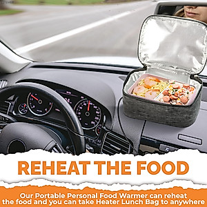 V TOWER USB Portable Food Warmer and Heater Lunch Bag Personal Mini Oven for Office Travel, 211023LS02-10560-1601389871, Gray