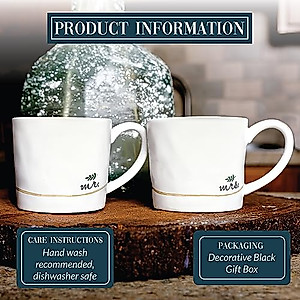 Pavilion - Mrs. 15 oz. Ceramic Iridescent Large Handle Coffee Cup, Bride Mug, Unique Wedding Gift, Engagement Gifts, 1 Count